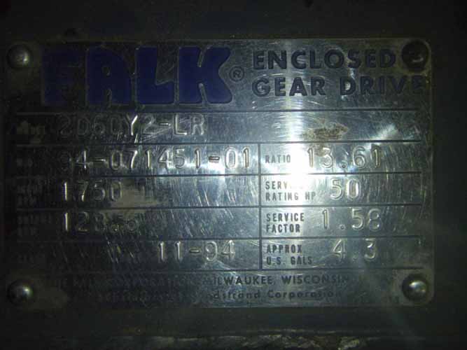 Falk Speed Reducer Data Sheet - Klistoff Equipment & Machinery, Inc.