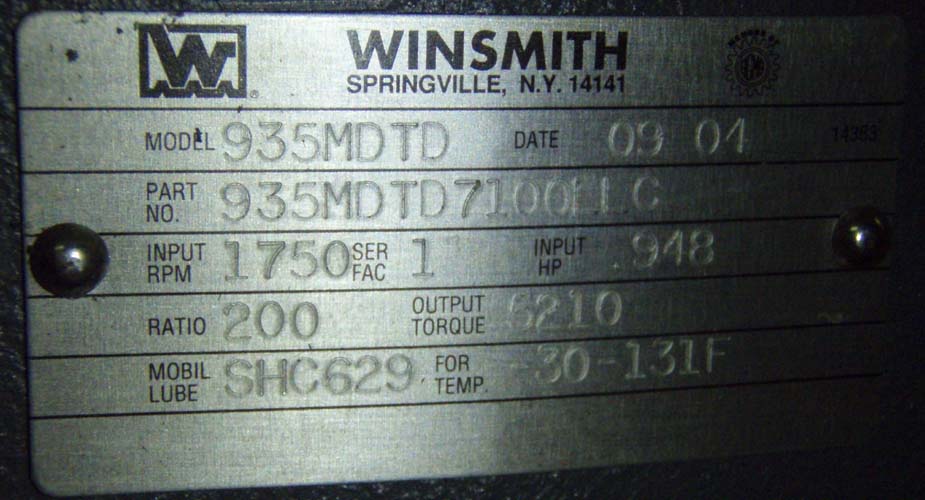 Winsmith Worm Gear Reducers WHS Winfred H. Smith Corporation Tel: 503 ...
