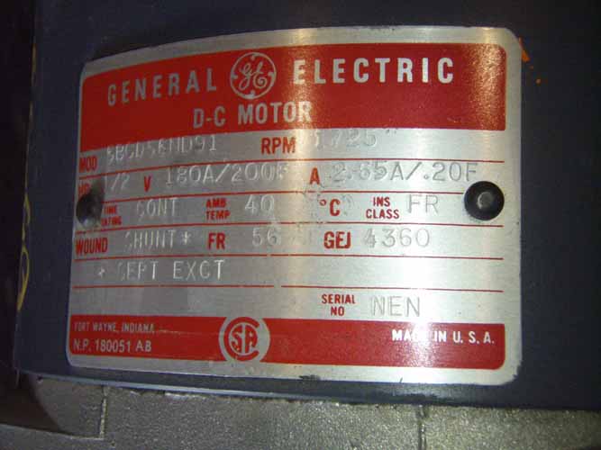 Electric Motor Data Sheet - Klistoff Equipment & Machinery, Inc. Tel ...